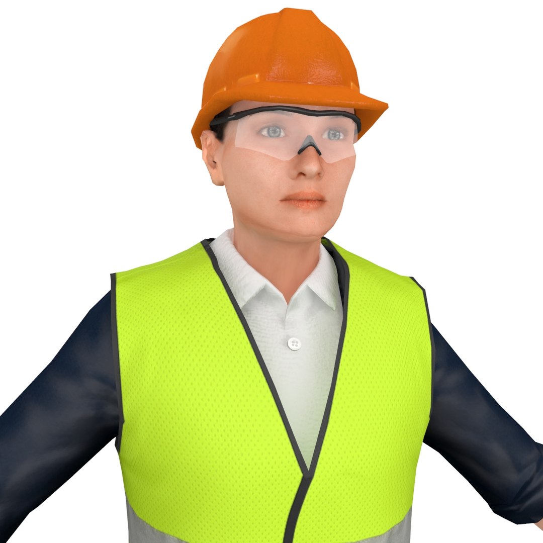 Female Engineer 3D Model - TurboSquid 1356274