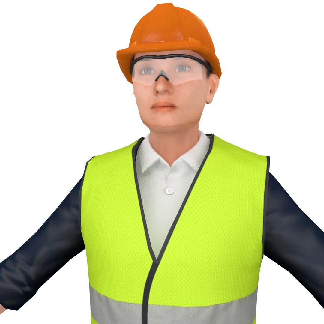 Female Engineer 3D Model - TurboSquid 1356274
