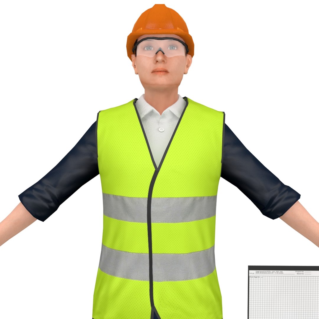Female Engineer 3D Model - TurboSquid 1356274