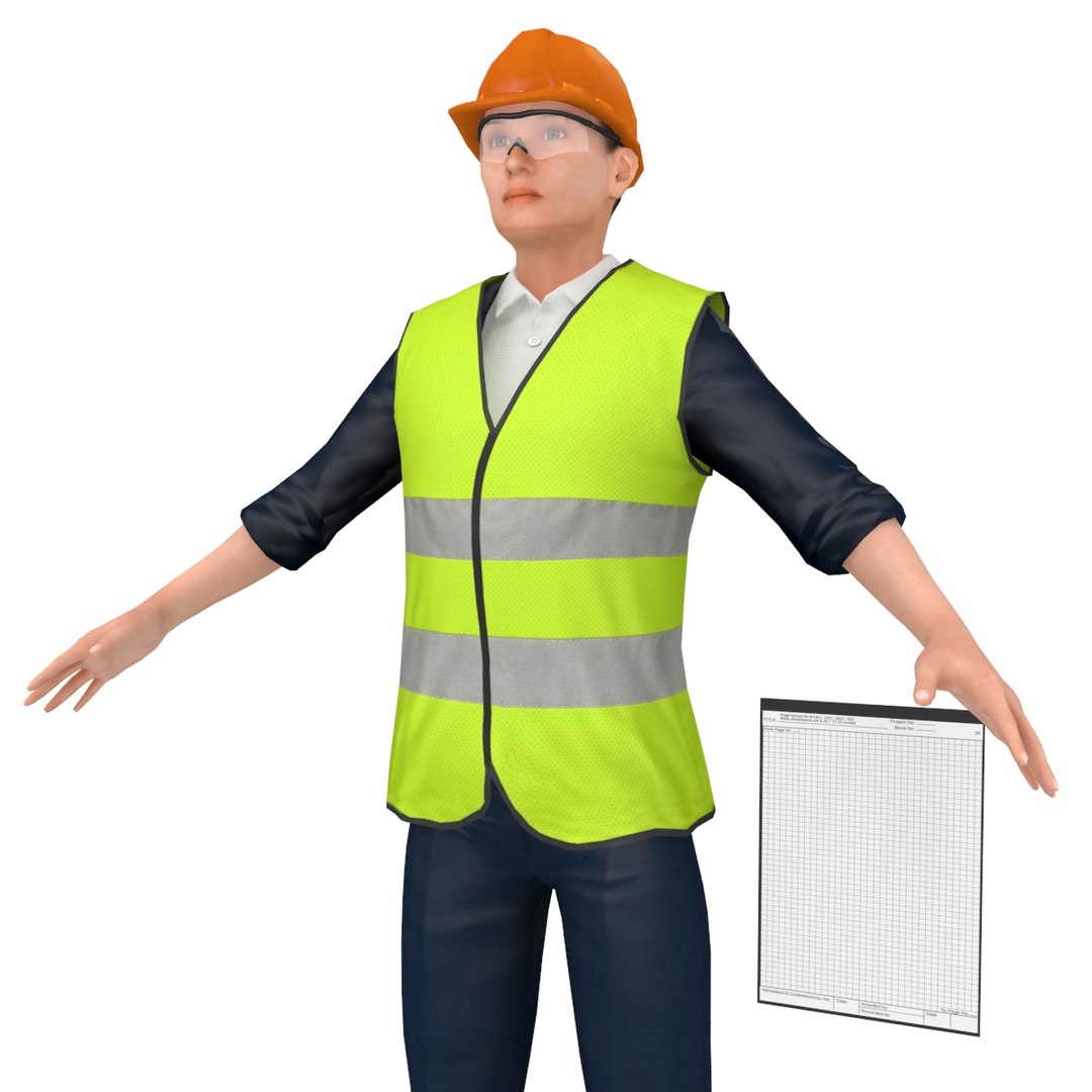 Female Engineer 3D Model - TurboSquid 1356274