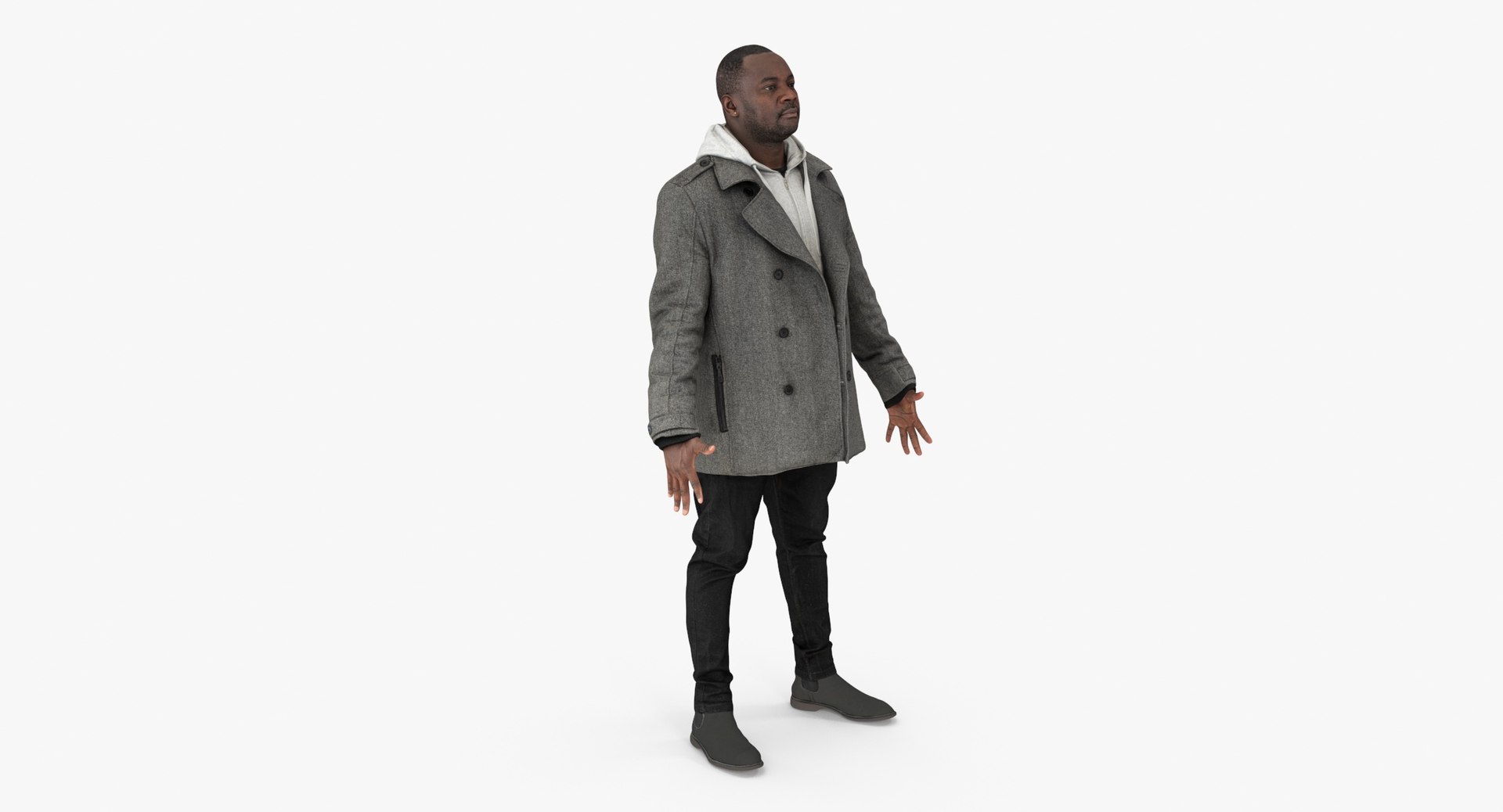 3D Jacob Casual Winter A Pose - TurboSquid 2071905