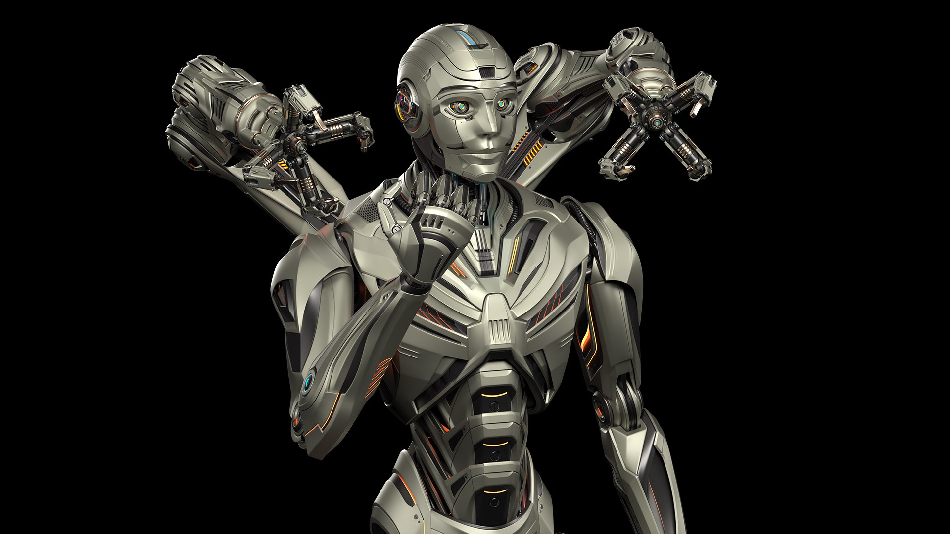 Robot Humanoid B2 - Rigged And Animated 3D Model - TurboSquid 2277294