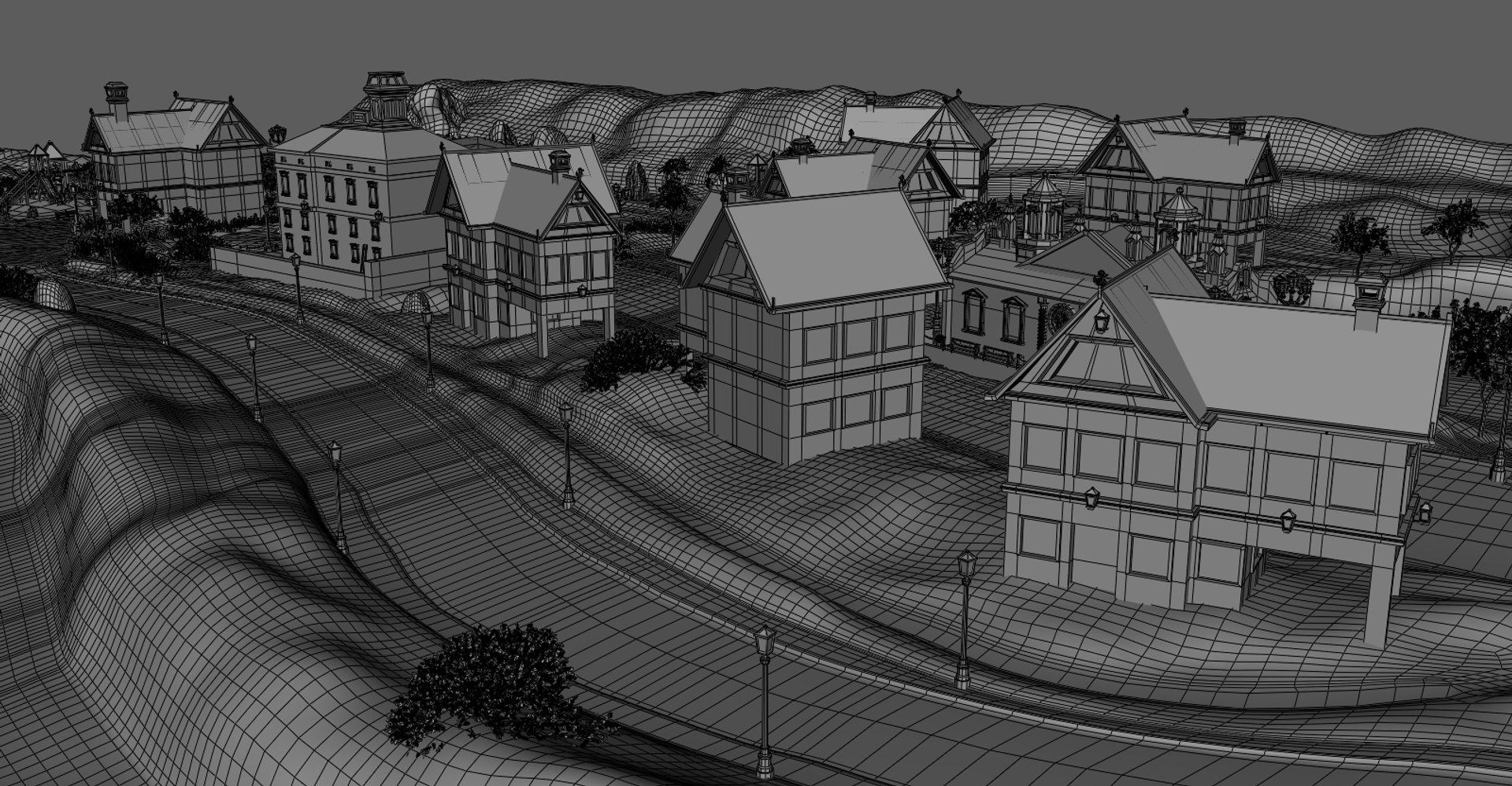 3D Model Town Old - TurboSquid 1186394
