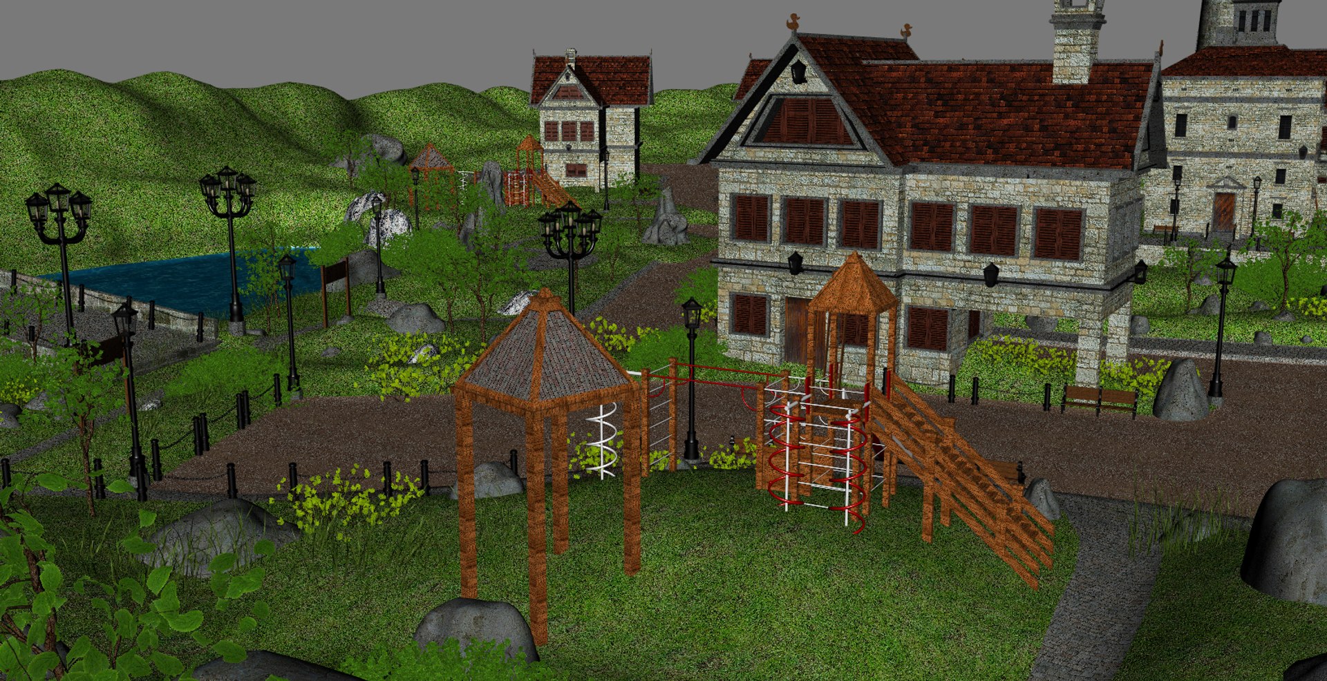 3D Model Town Old - TurboSquid 1186394