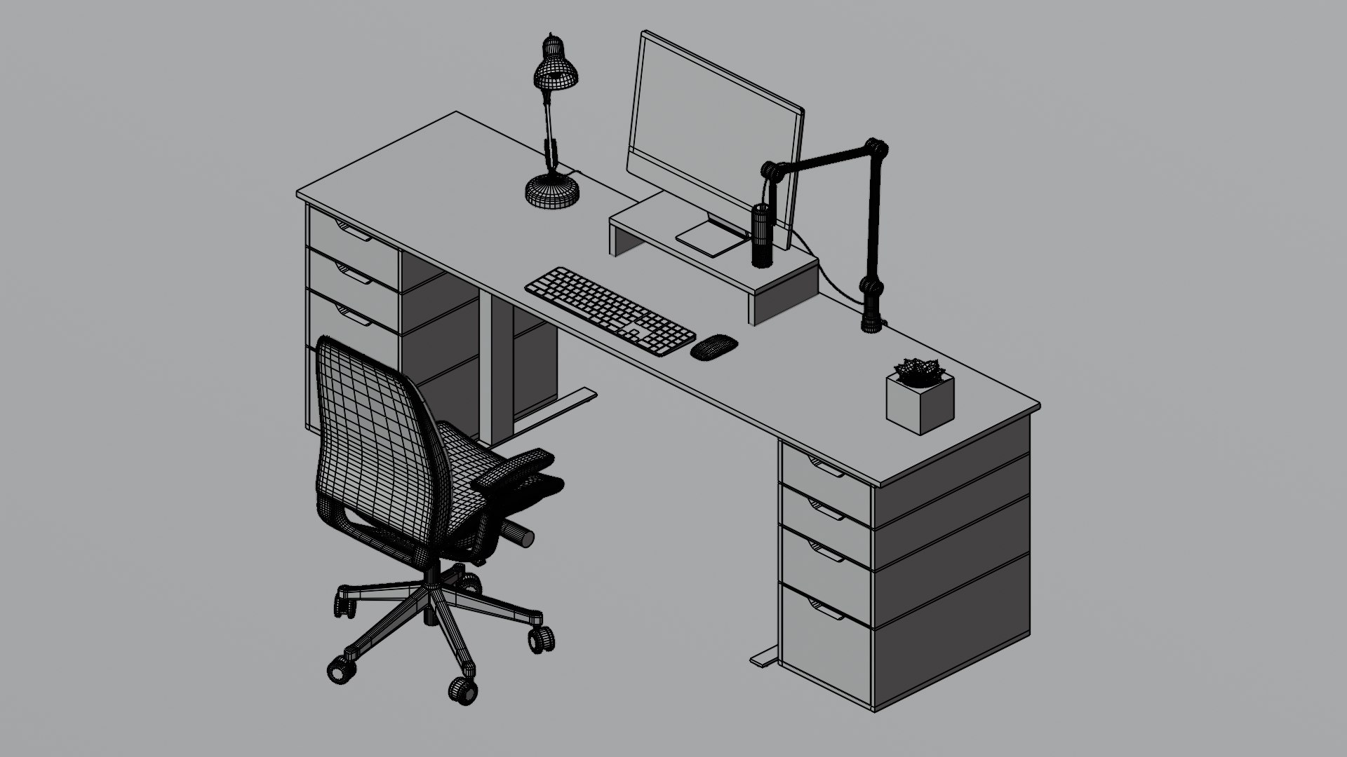 3D Home Office - Starter Kit 3D Model - TurboSquid 2362035