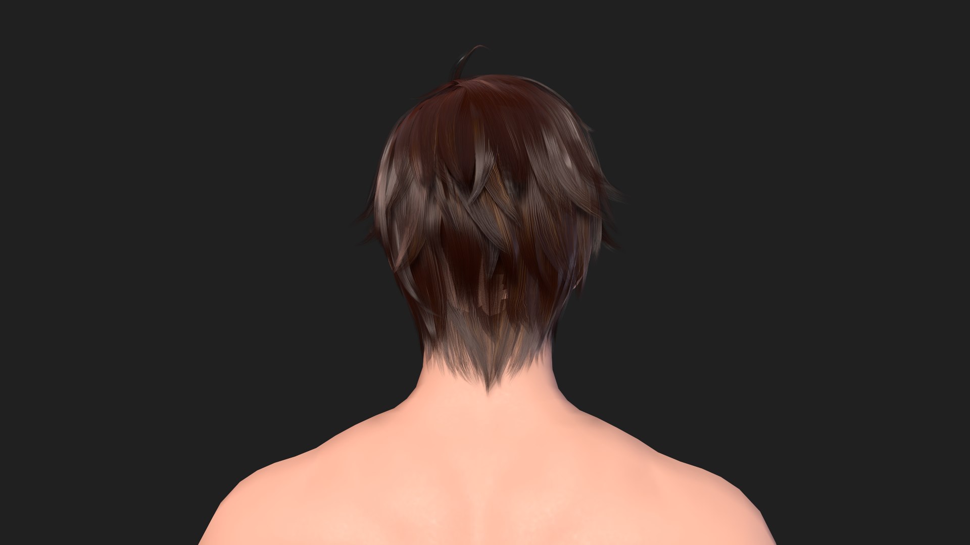 3D model PBR Game Hair CG Hair short hair Male hair Hipster male hair ...