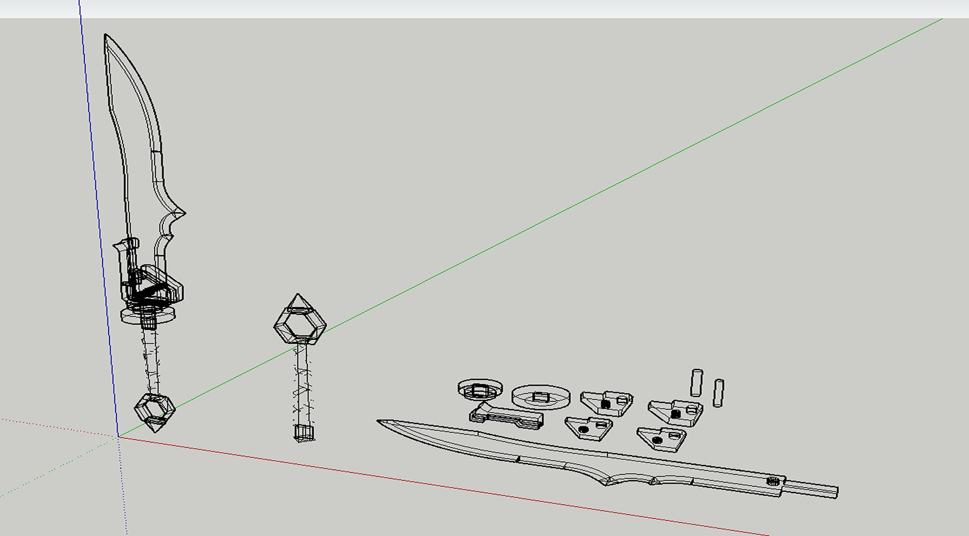 Roronoa Zoro One Piece Concept Dagger 3D - TurboSquid 2195385