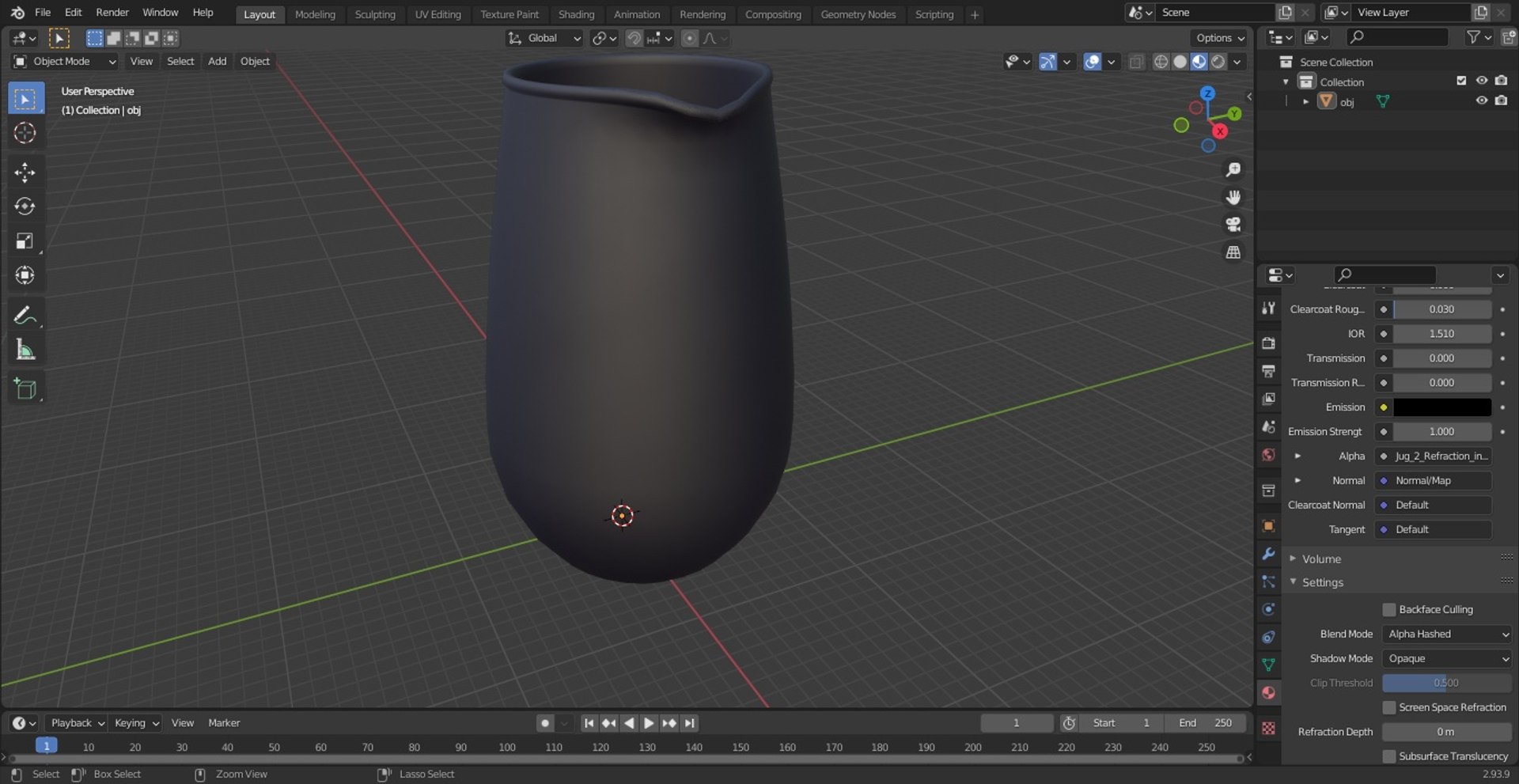 3D Glass Jug With Hook Handle - TurboSquid 1907002