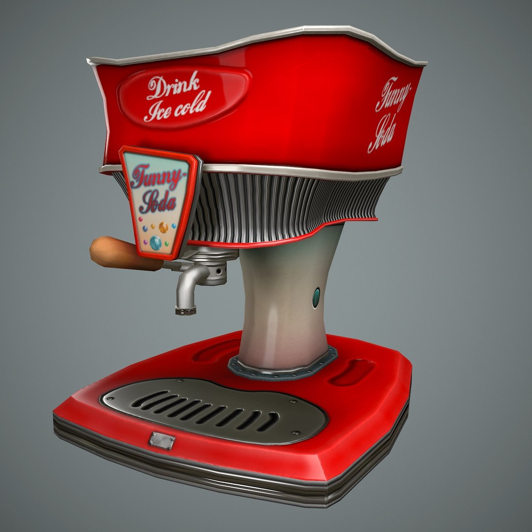 Cola dispenser cartoon model - TurboSquid 1191799