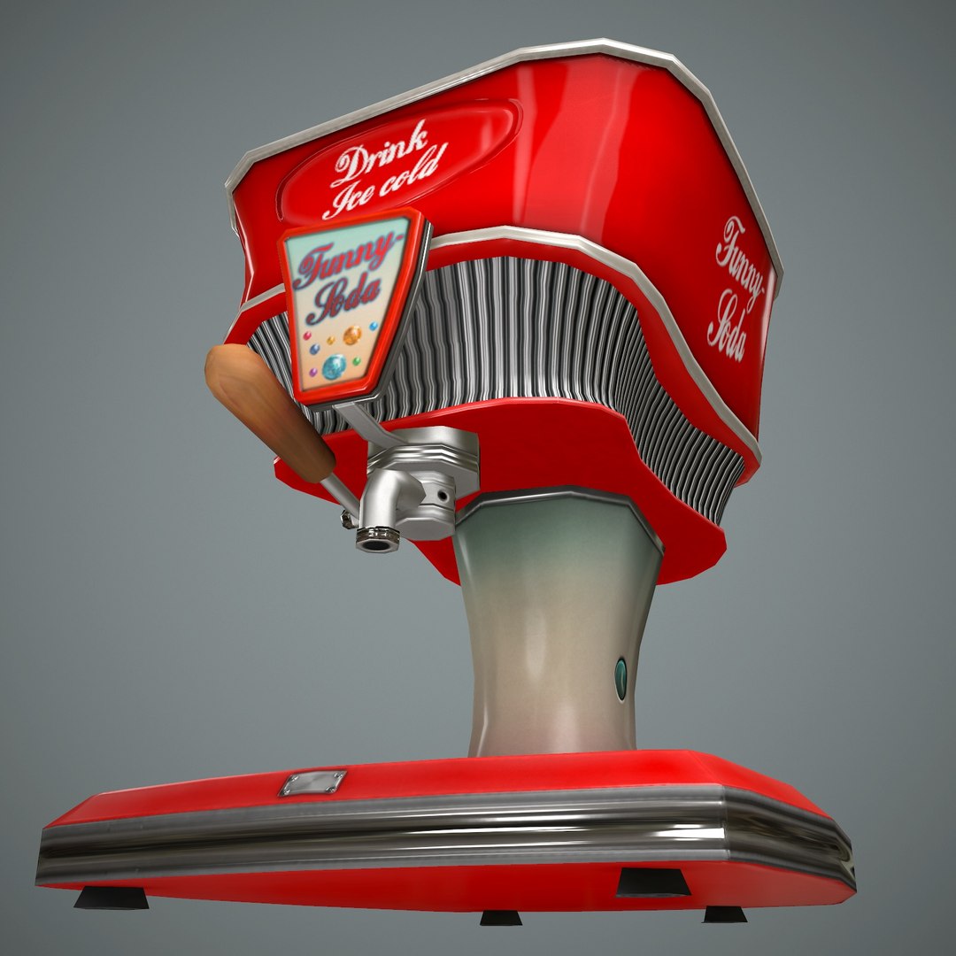 Cola dispenser cartoon model - TurboSquid 1191799