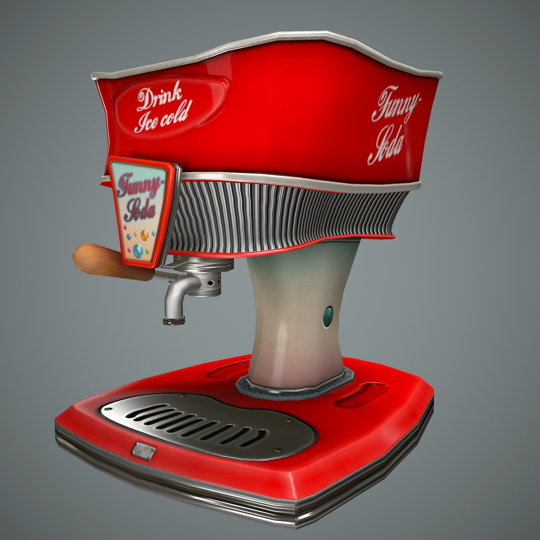 Cola dispenser cartoon model - TurboSquid 1191799