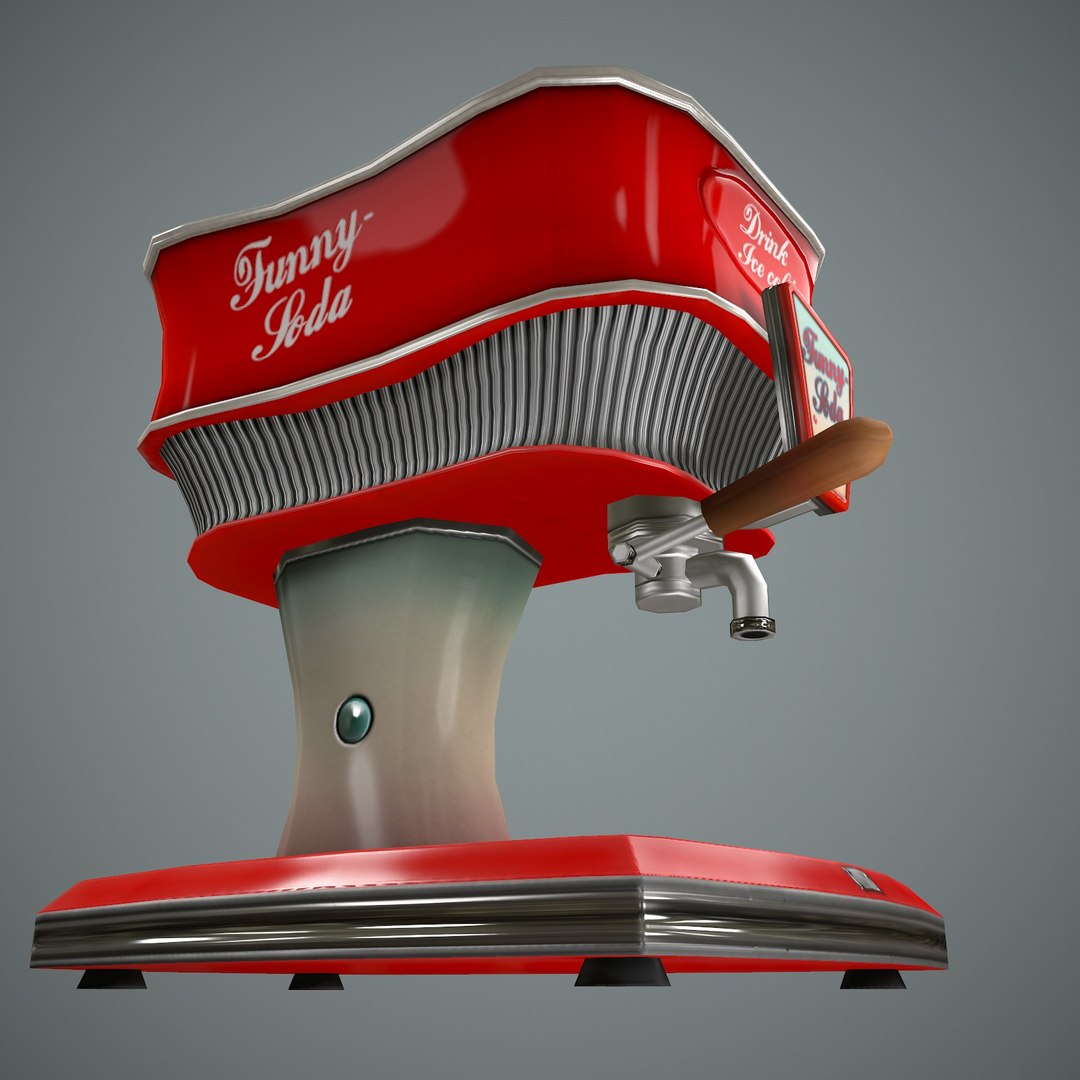 Cola dispenser cartoon model - TurboSquid 1191799