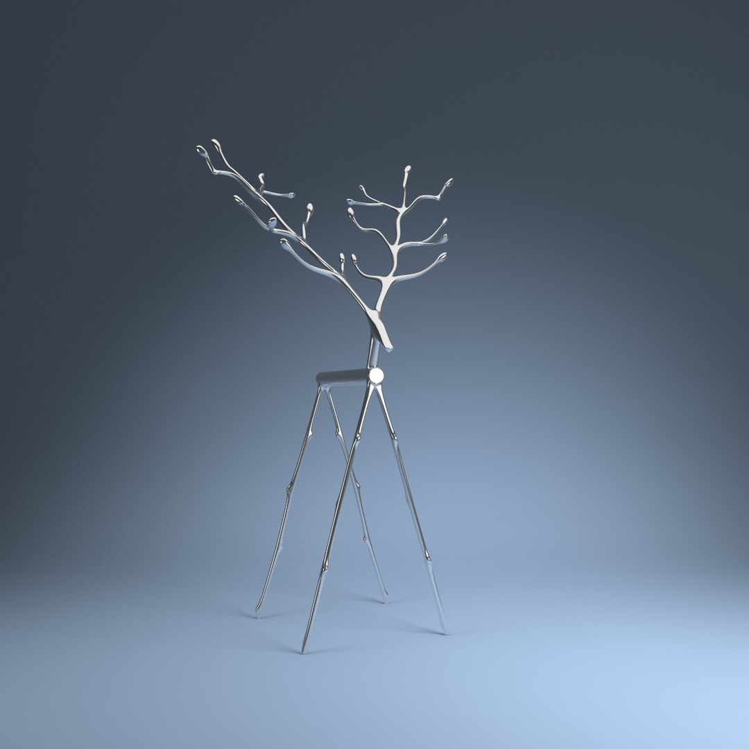 deer twig reindeer 3d max