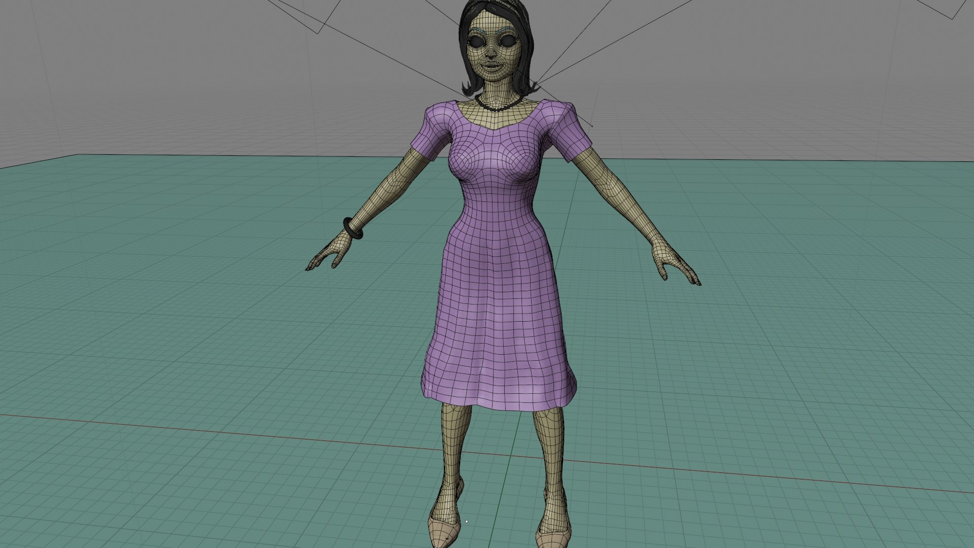 The girl from 60s 63 model - TurboSquid 2034445