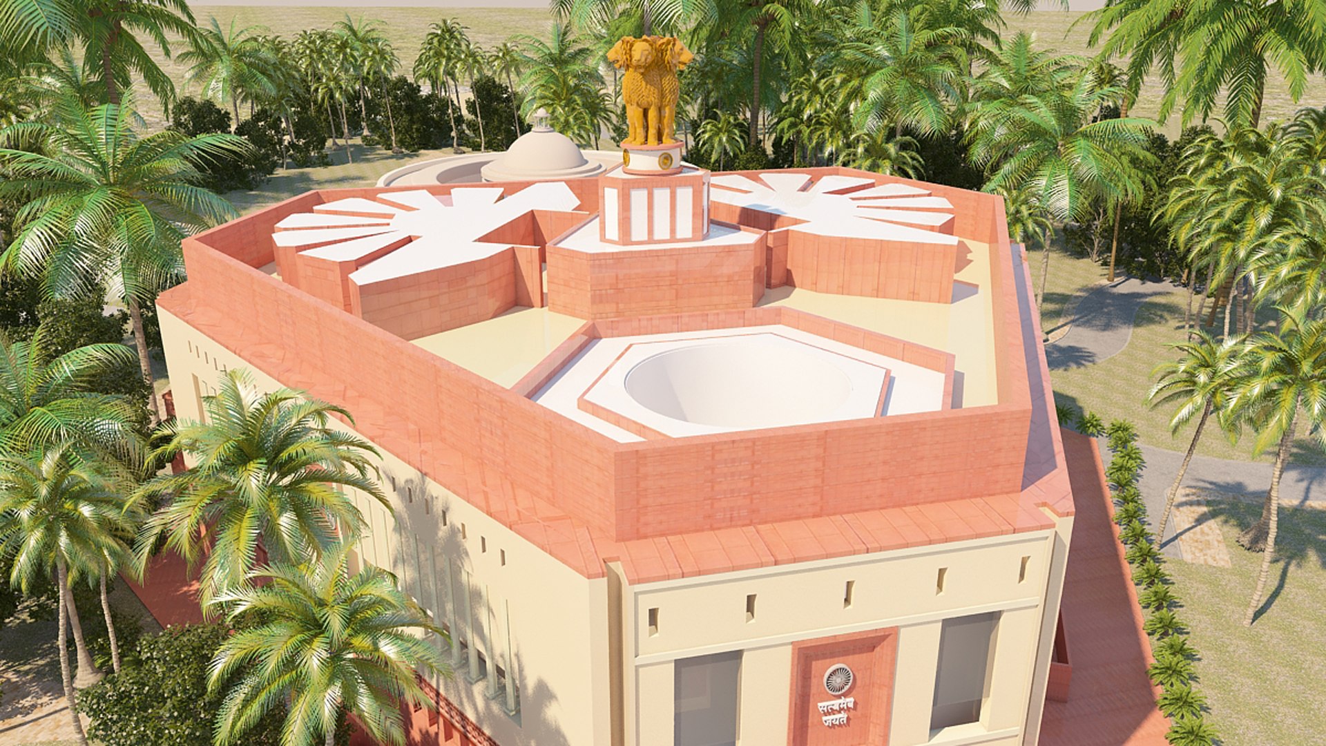 INDIAN PARLIAMENT 3D Model - TurboSquid 2208328