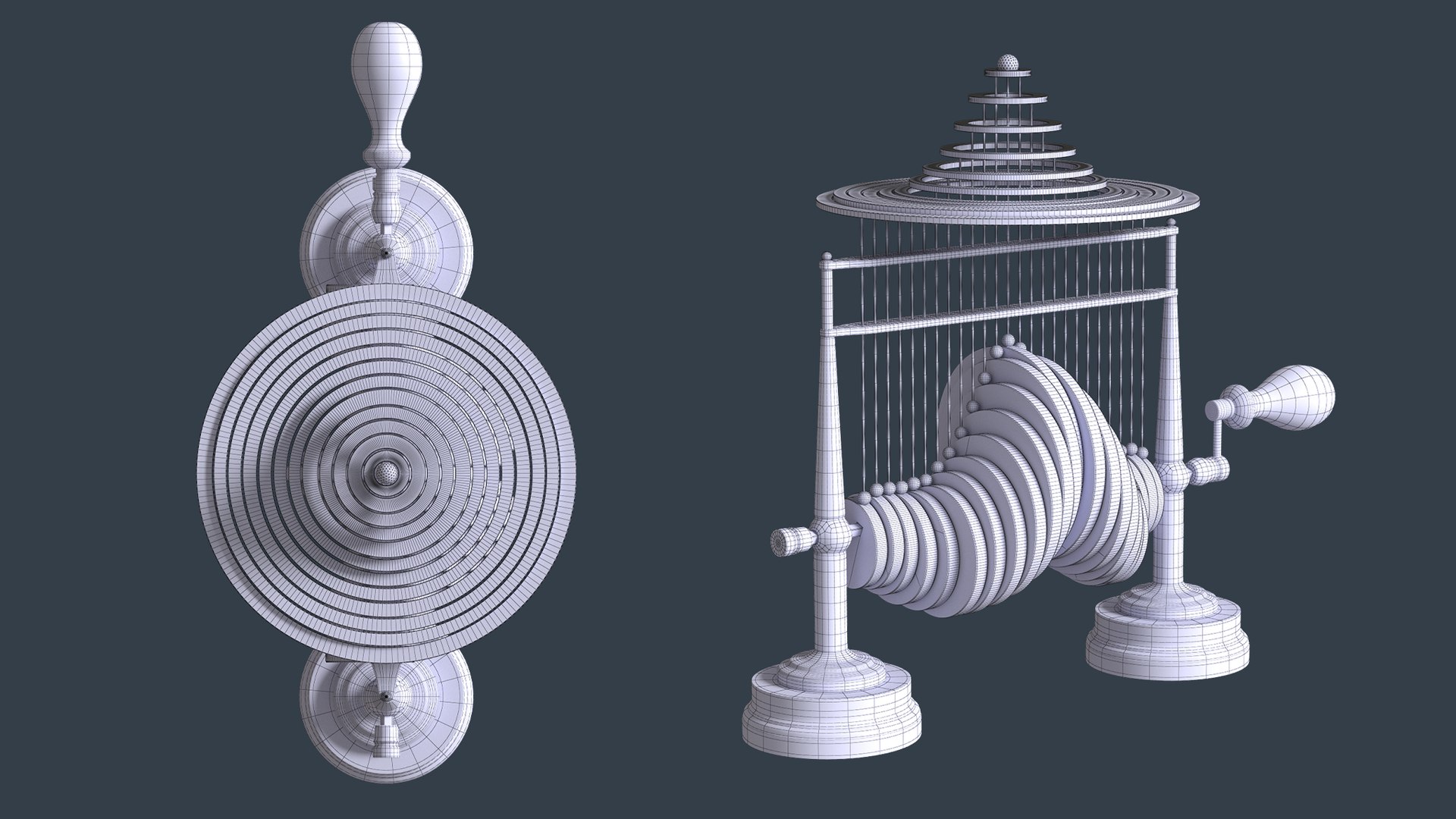 3d model of mechanical toy wave