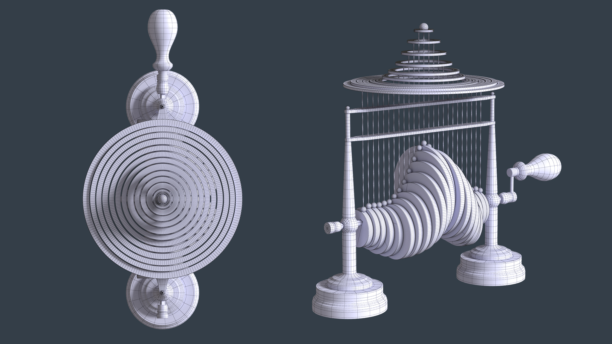 3d model of mechanical toy wave