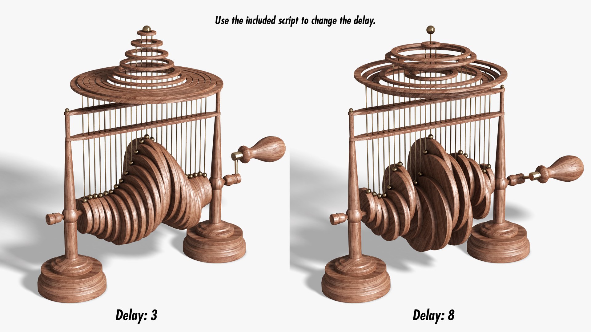 3d model of mechanical toy wave