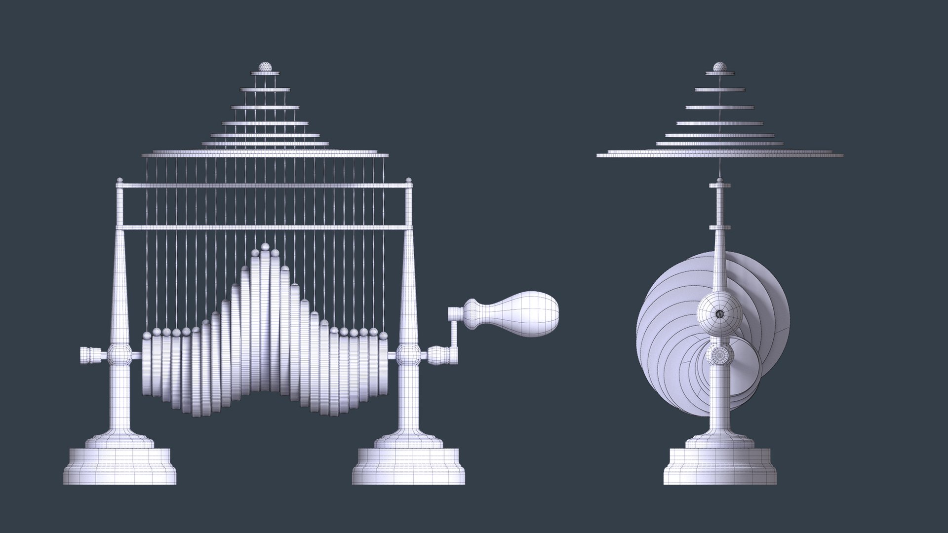 3d model of mechanical toy wave