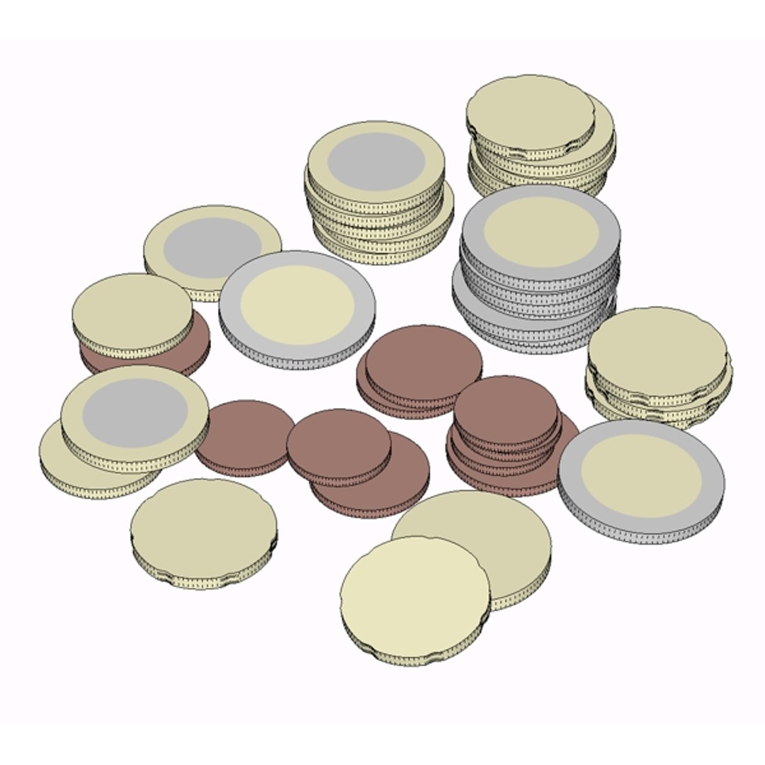 French Euro Coins 3ds