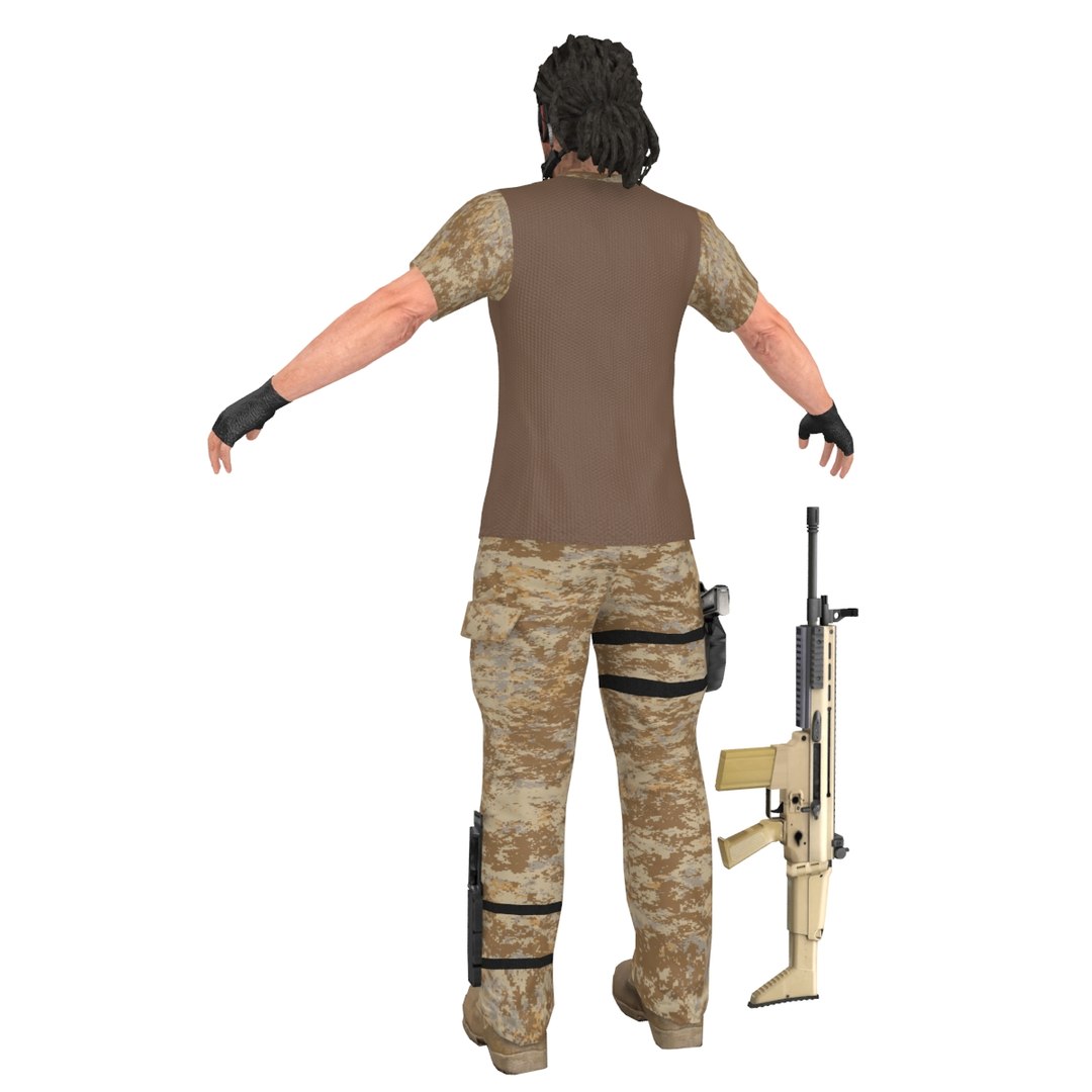 Mercenary Soldier 3D Model - TurboSquid 1323411
