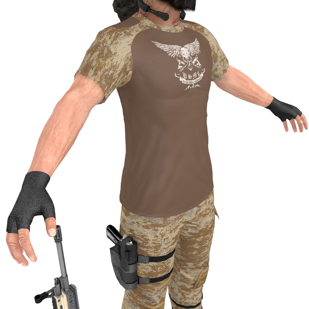 Mercenary Soldier 3D Model - TurboSquid 1323411