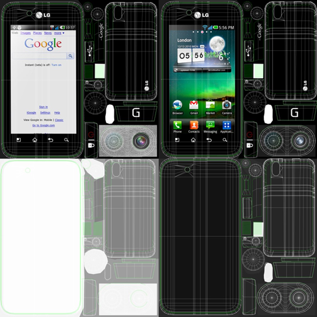 new android cell phone 3d max