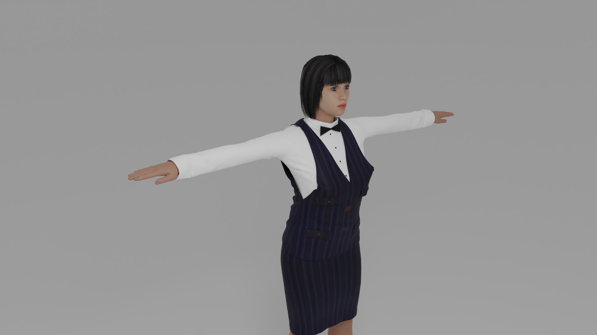 3D Servant Woman Model - TurboSquid 2041936