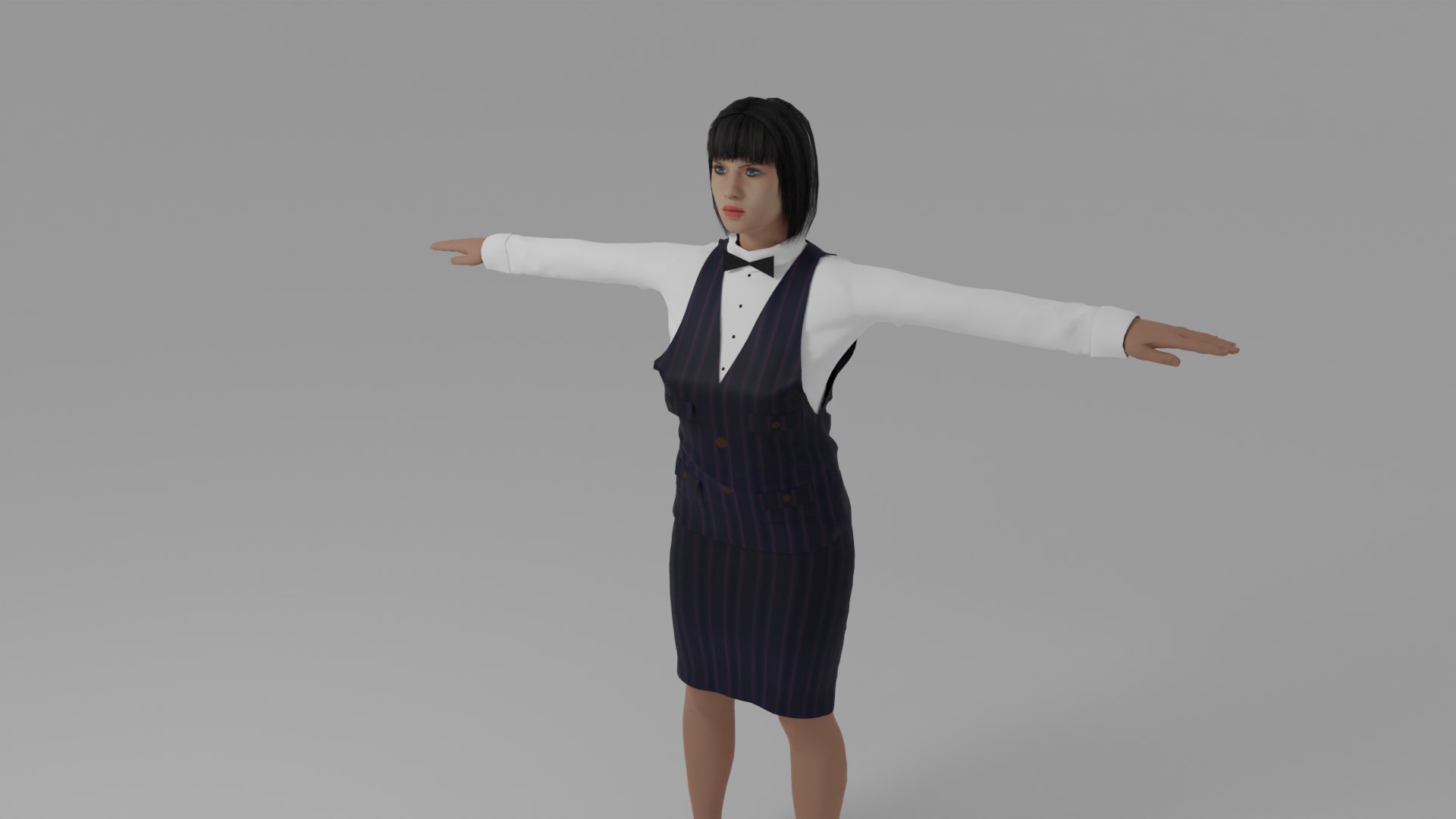 3D Servant Woman Model - TurboSquid 2041936