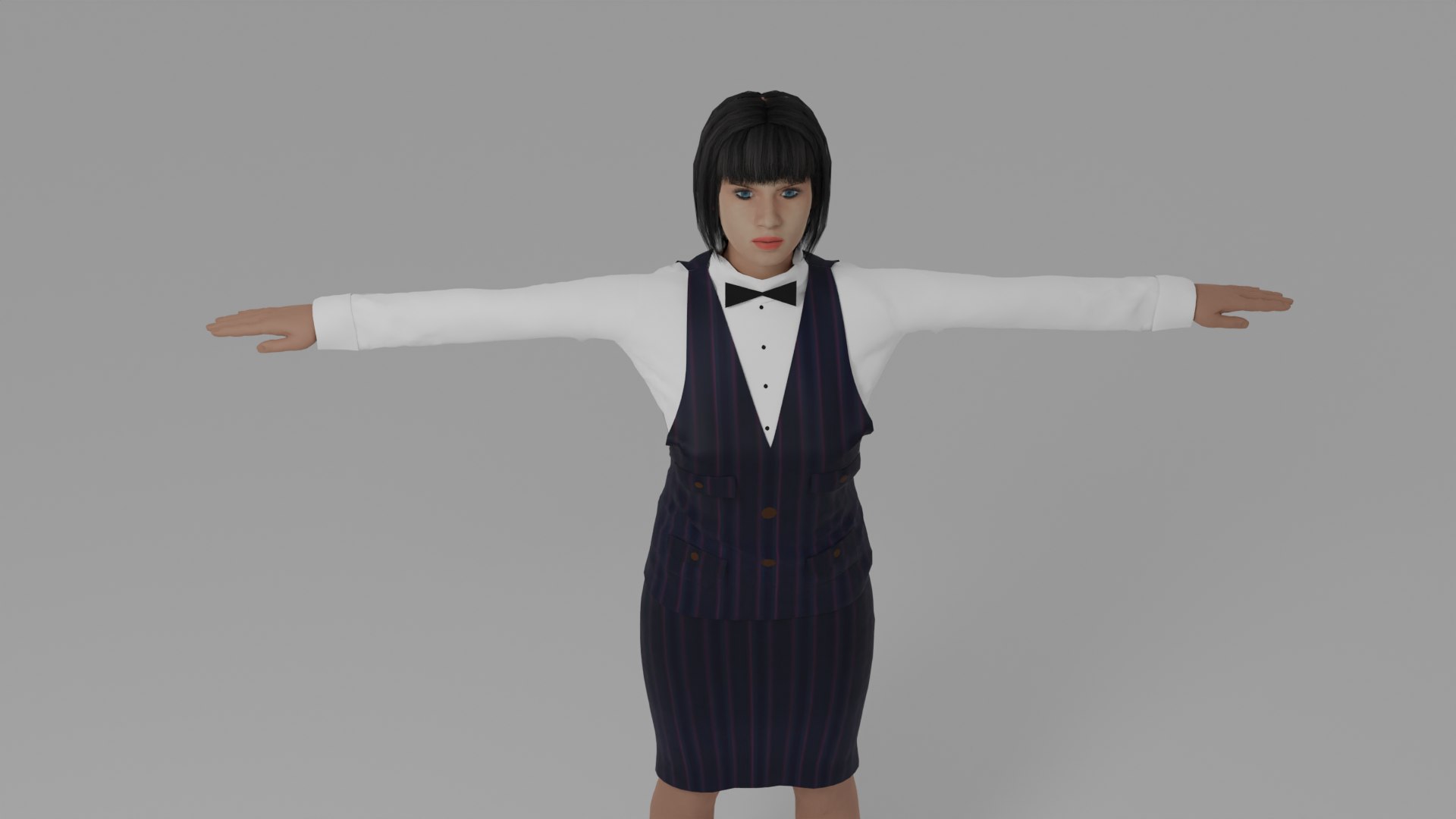 3D Servant Woman Model - TurboSquid 2041936