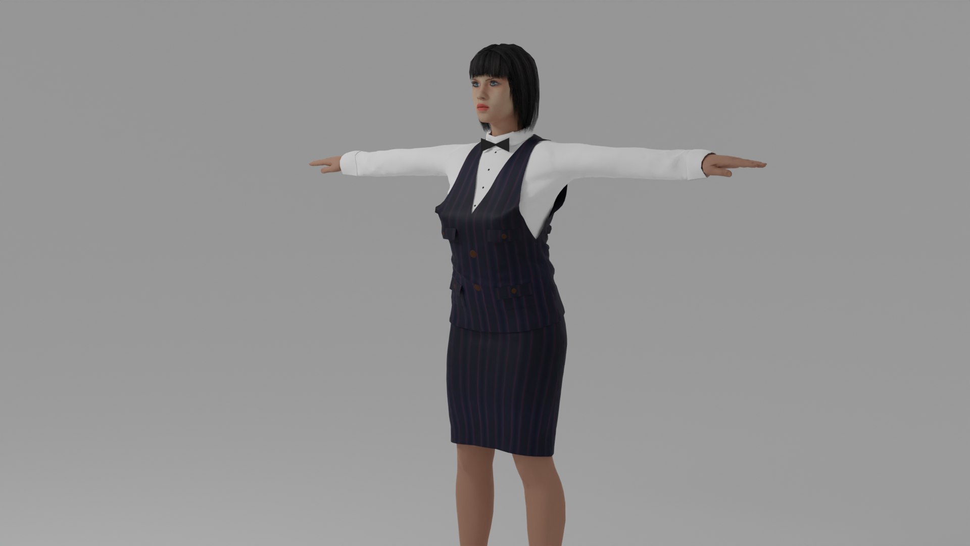 3D Servant Woman Model - TurboSquid 2041936