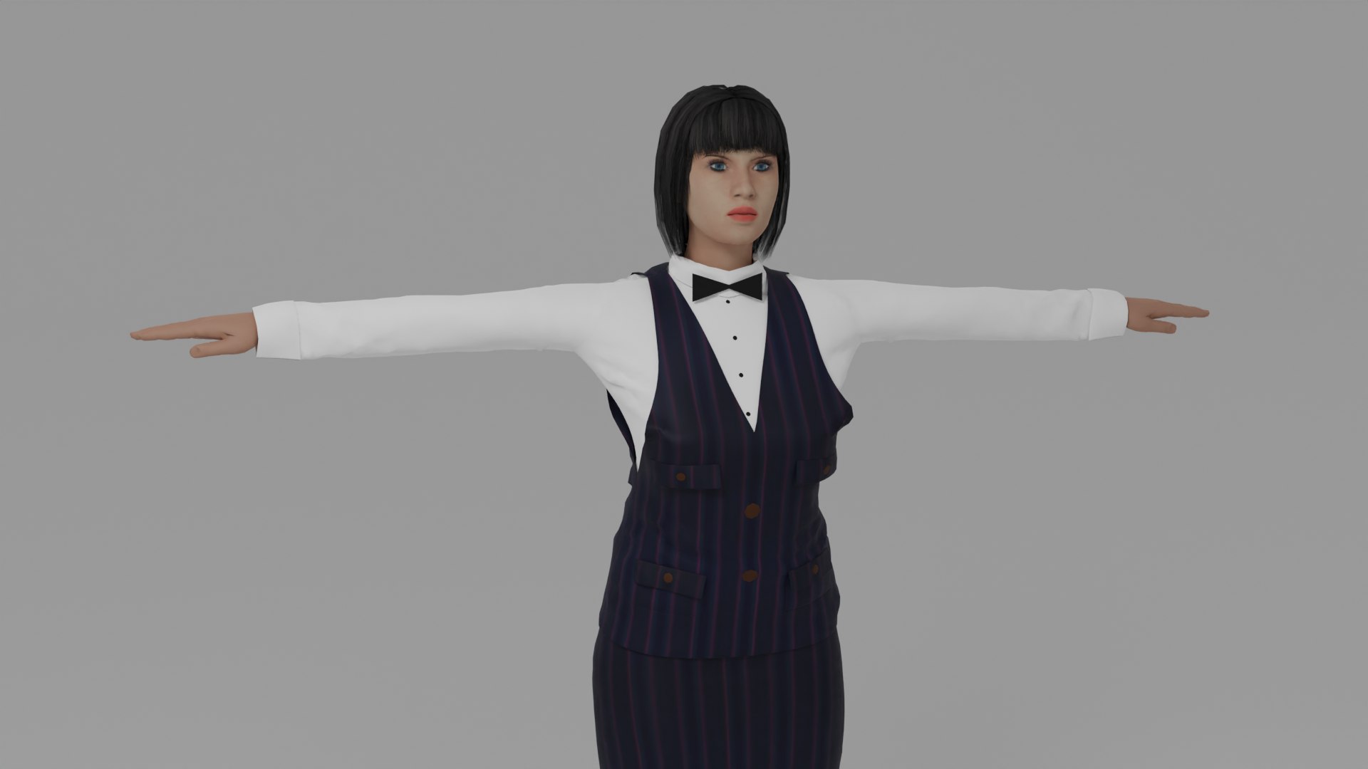 3D Servant Woman Model - TurboSquid 2041936