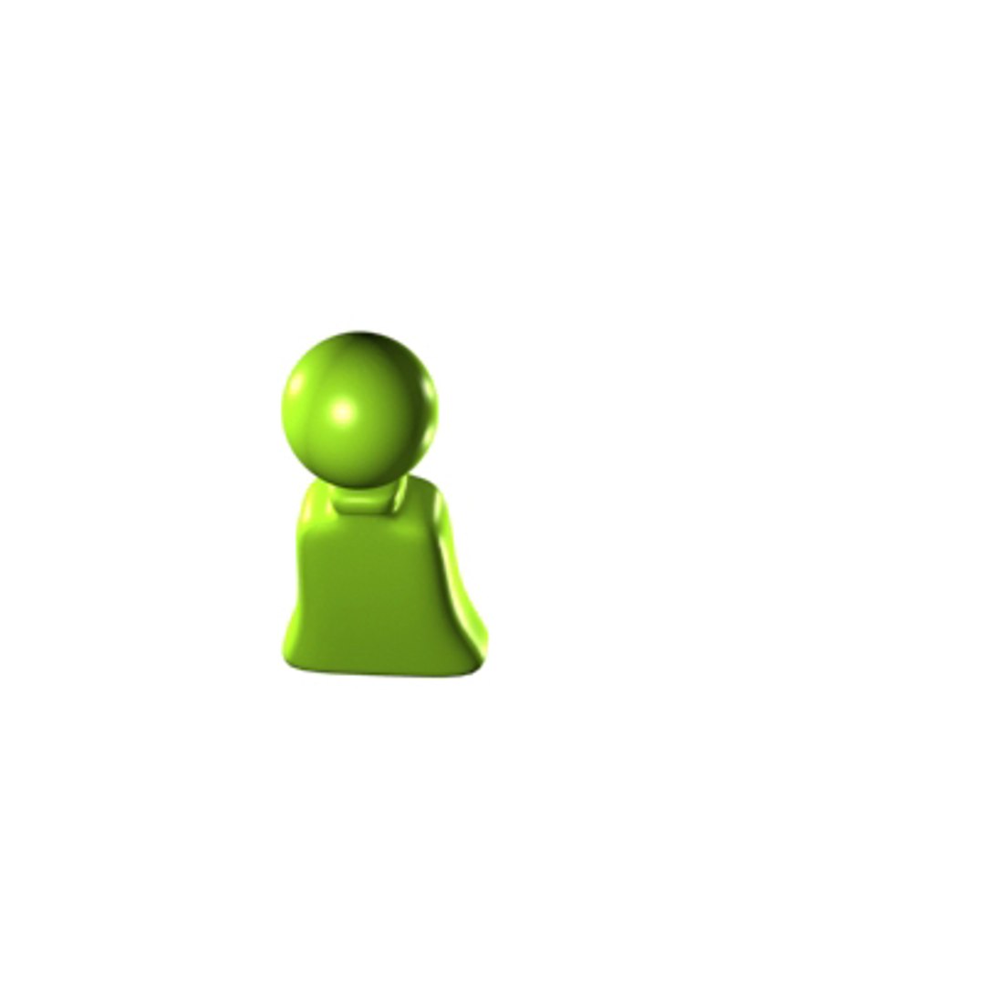 Simple Green Man Icon 3d Max