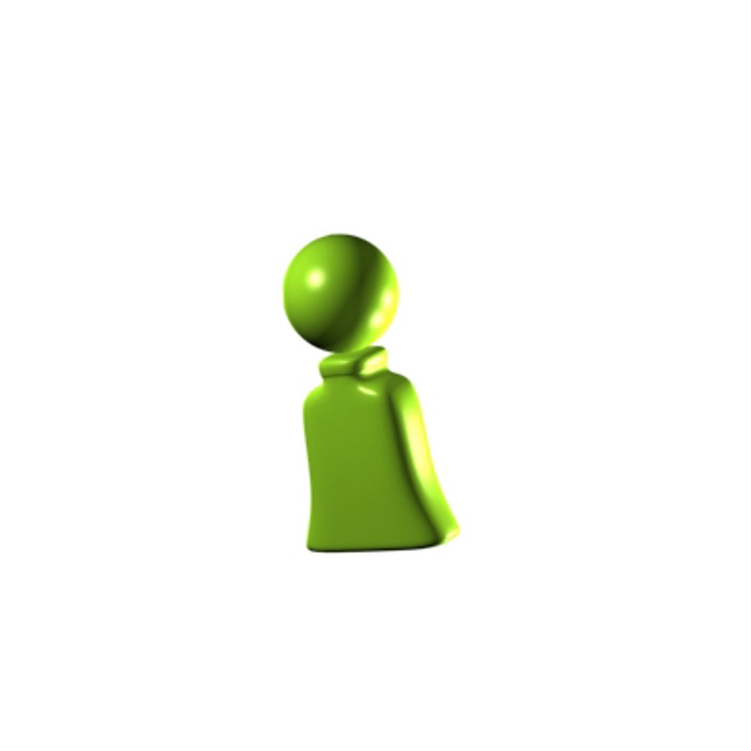 Simple Green Man Icon 3d Max