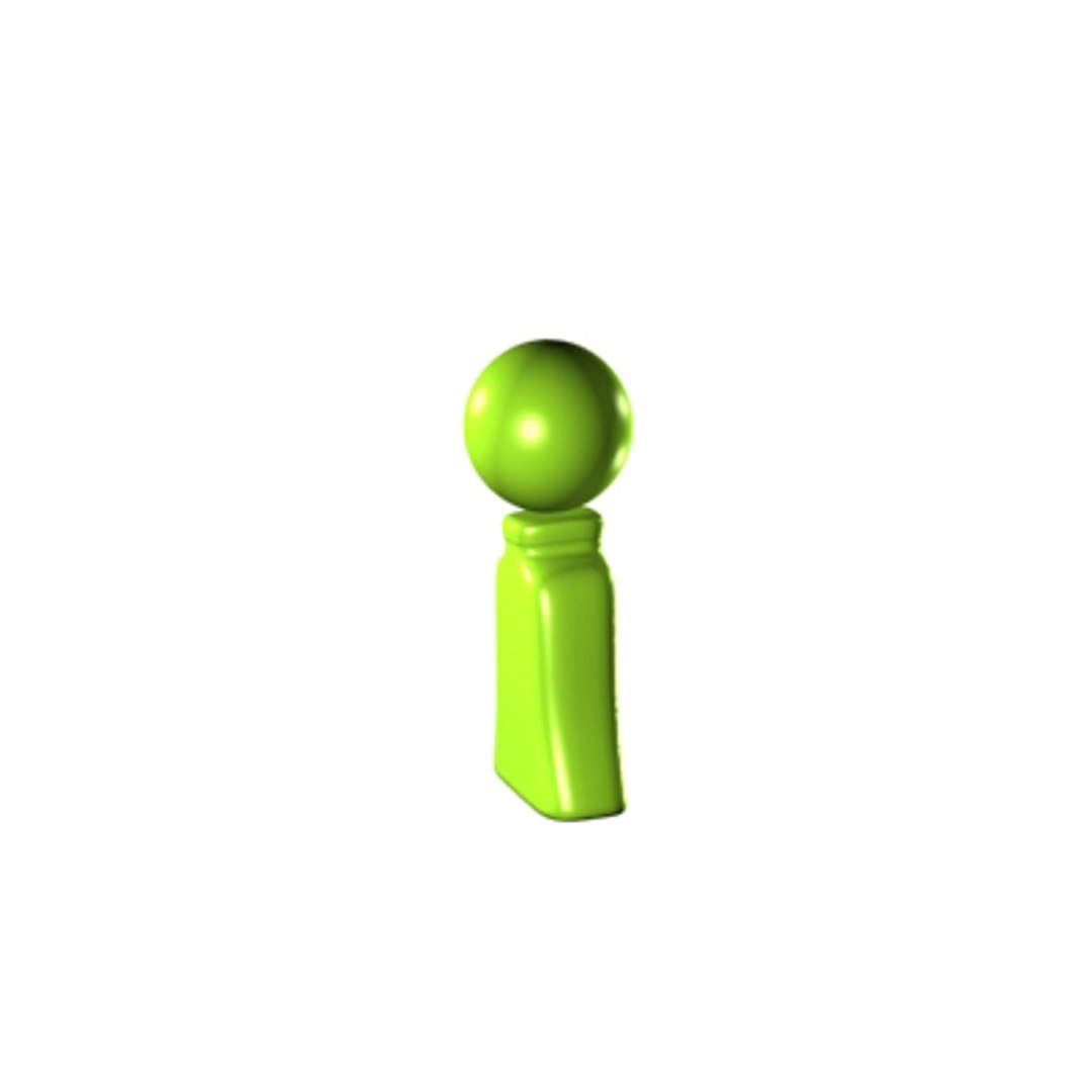 Simple Green Man Icon 3d Max