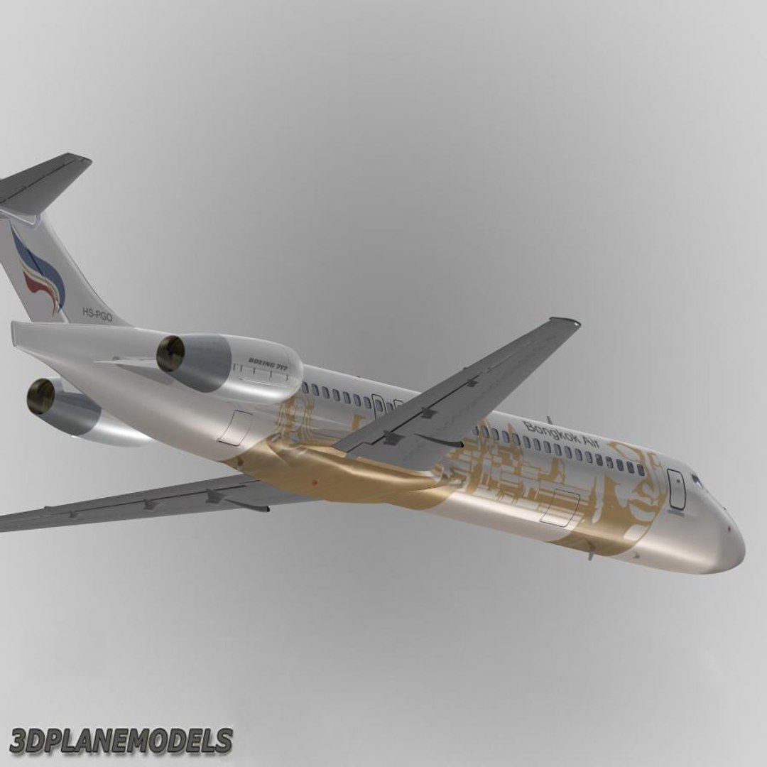 B717-200 Bangkok Airways 3d Model