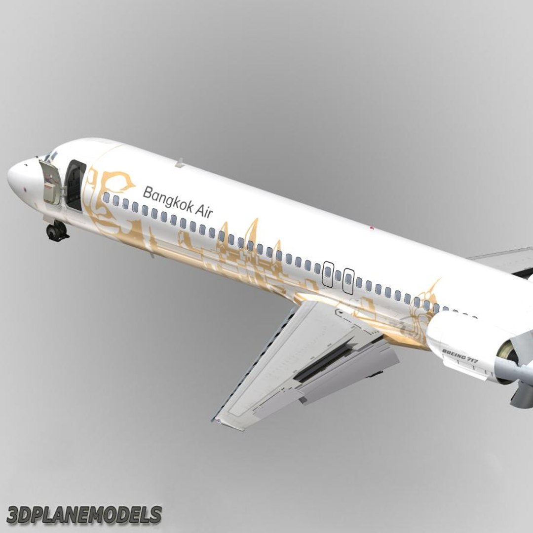 B717-200 Bangkok Airways 3d Model
