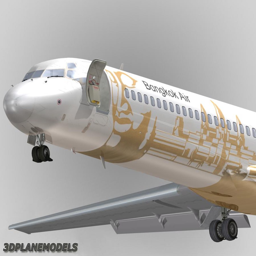 B717-200 Bangkok Airways 3d Model