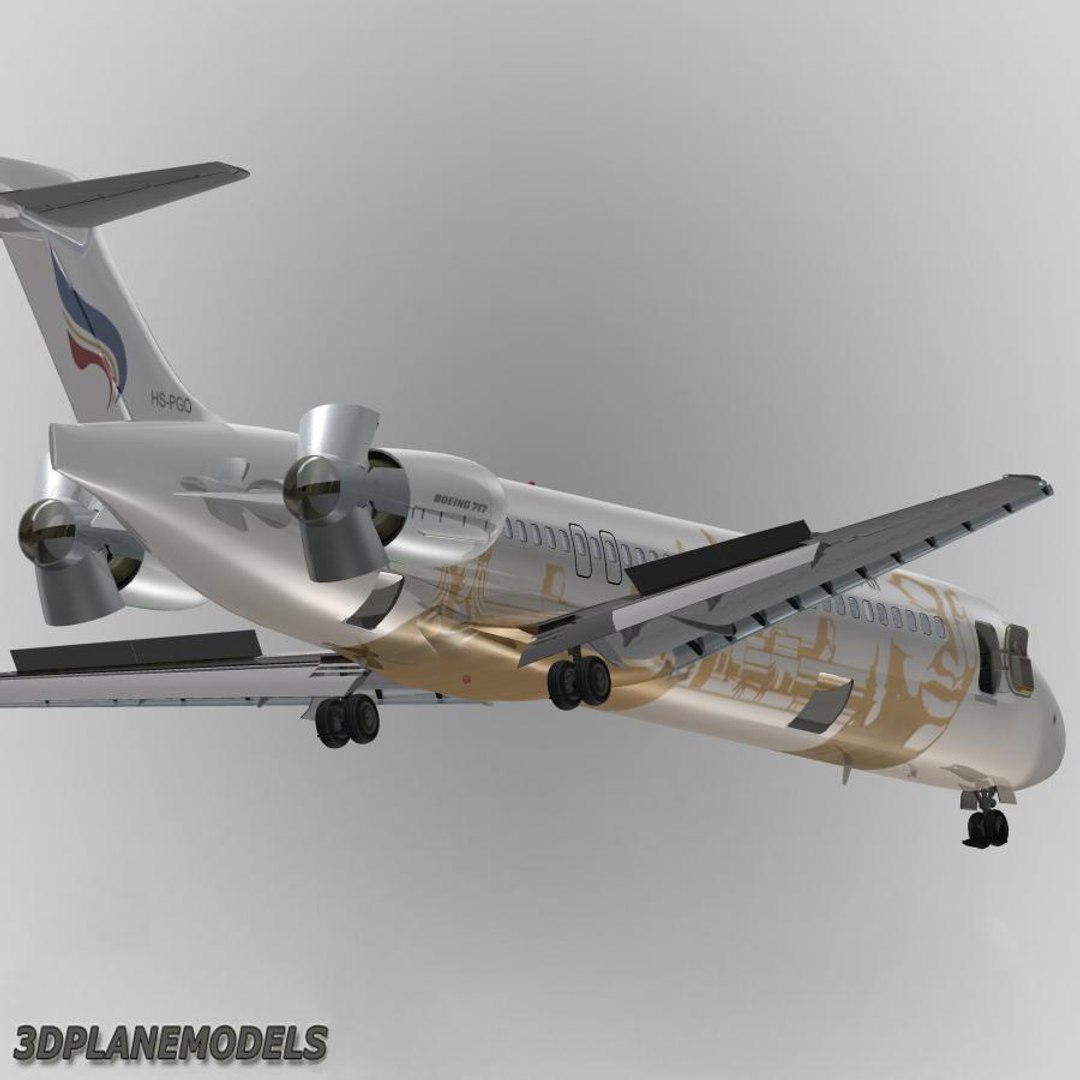 B717-200 Bangkok Airways 3d Model