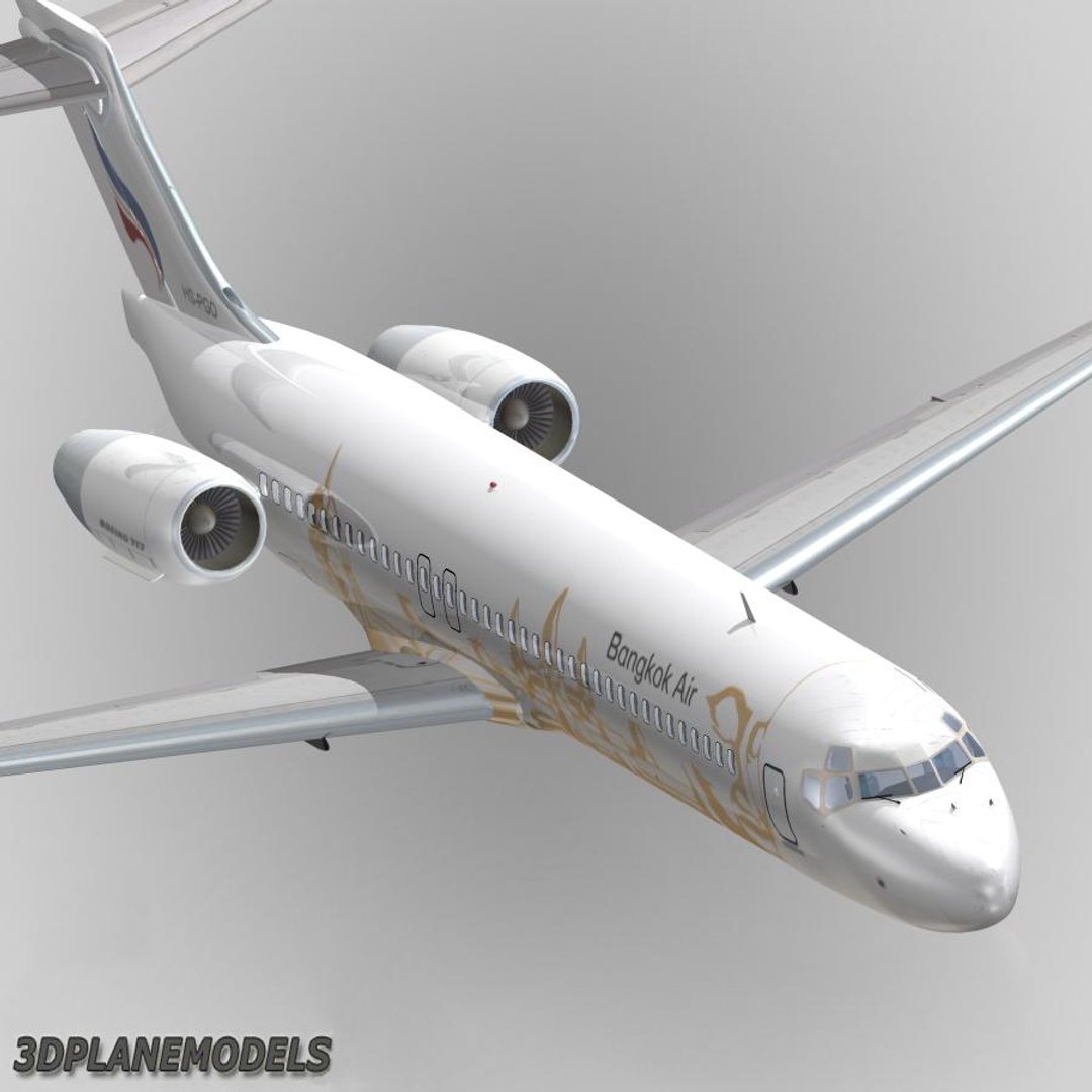 B717-200 Bangkok Airways 3d Model