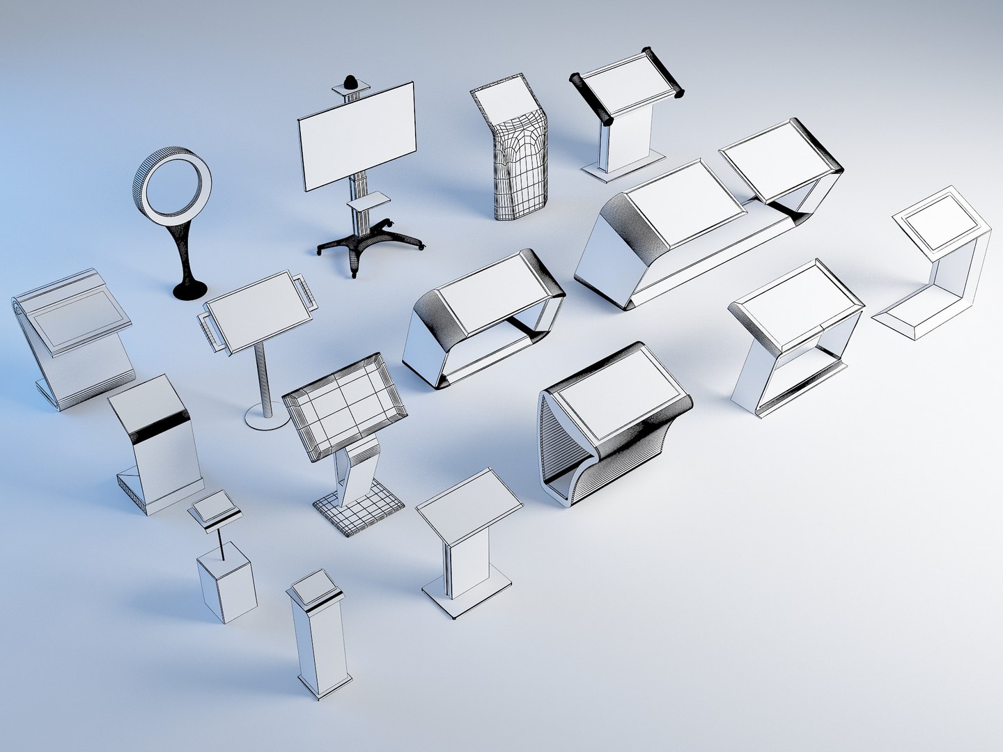 3D Modern All In One Machine Display Platform Interactive Equipment ...