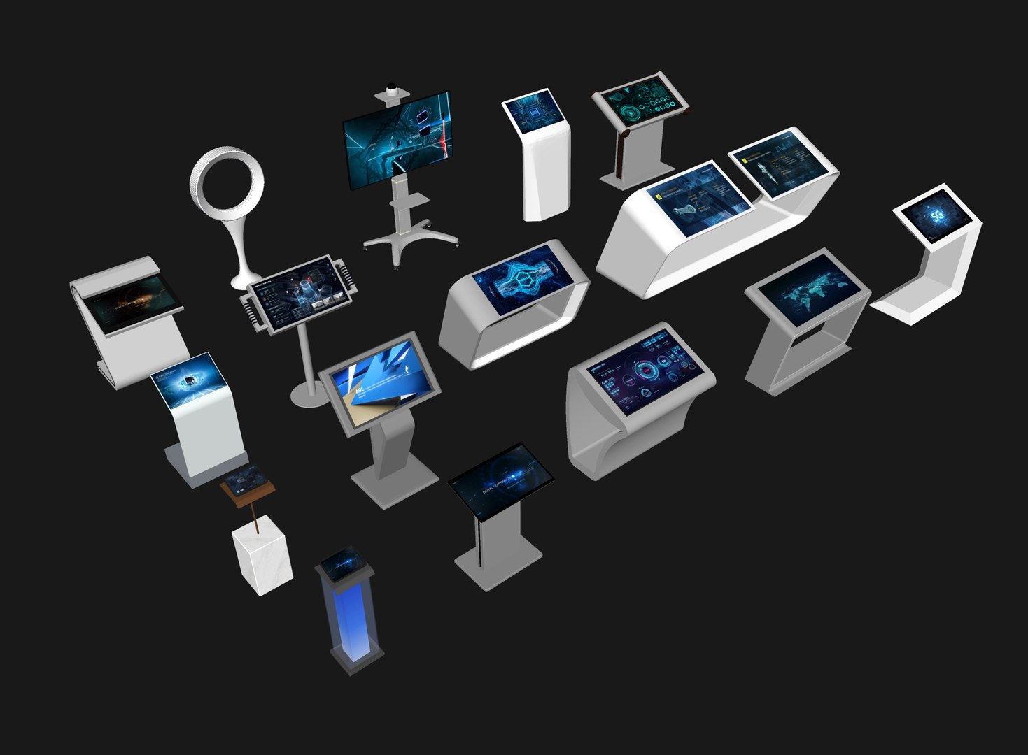 3D Modern All In One Machine Display Platform Interactive Equipment ...