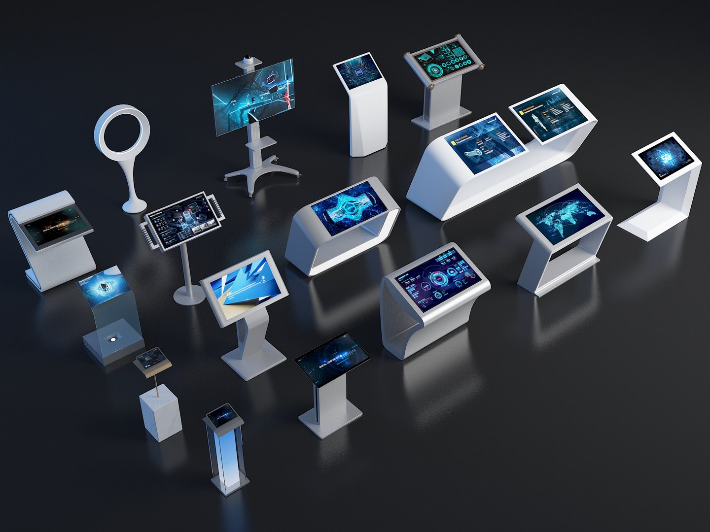 3D Modern All In One Machine Display Platform Interactive Equipment Interactive Machine ...