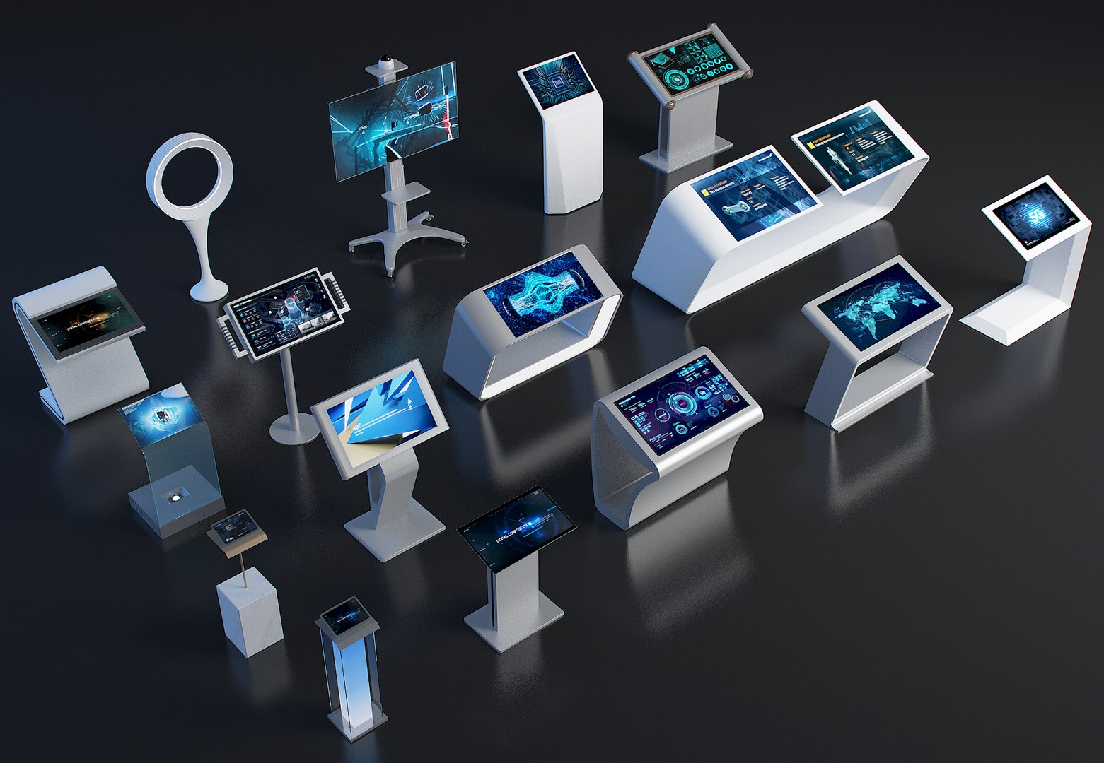 3D Modern All In One Machine Display Platform Interactive Equipment ...