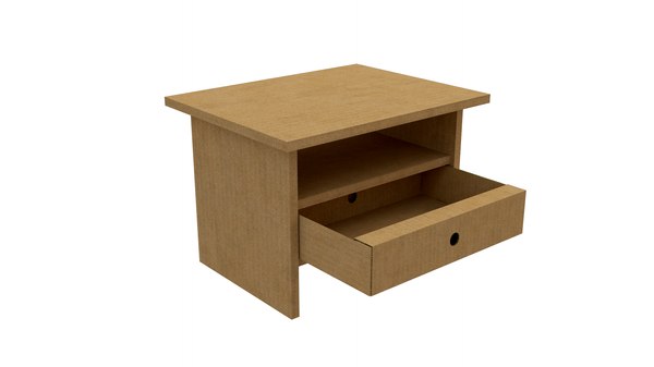 3D Cardboard Bedside Table KRUMEL max model - TurboSquid 1754864