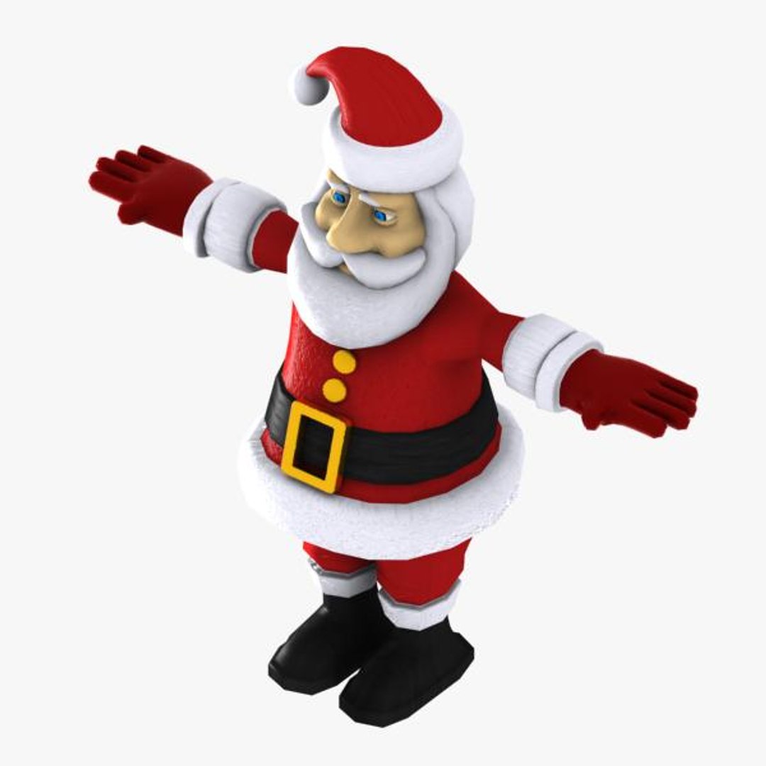 Cartoon Santa Toon 3d Model