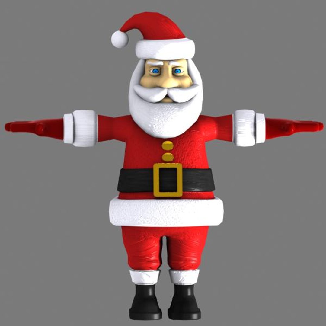 Cartoon Santa Toon 3d Model
