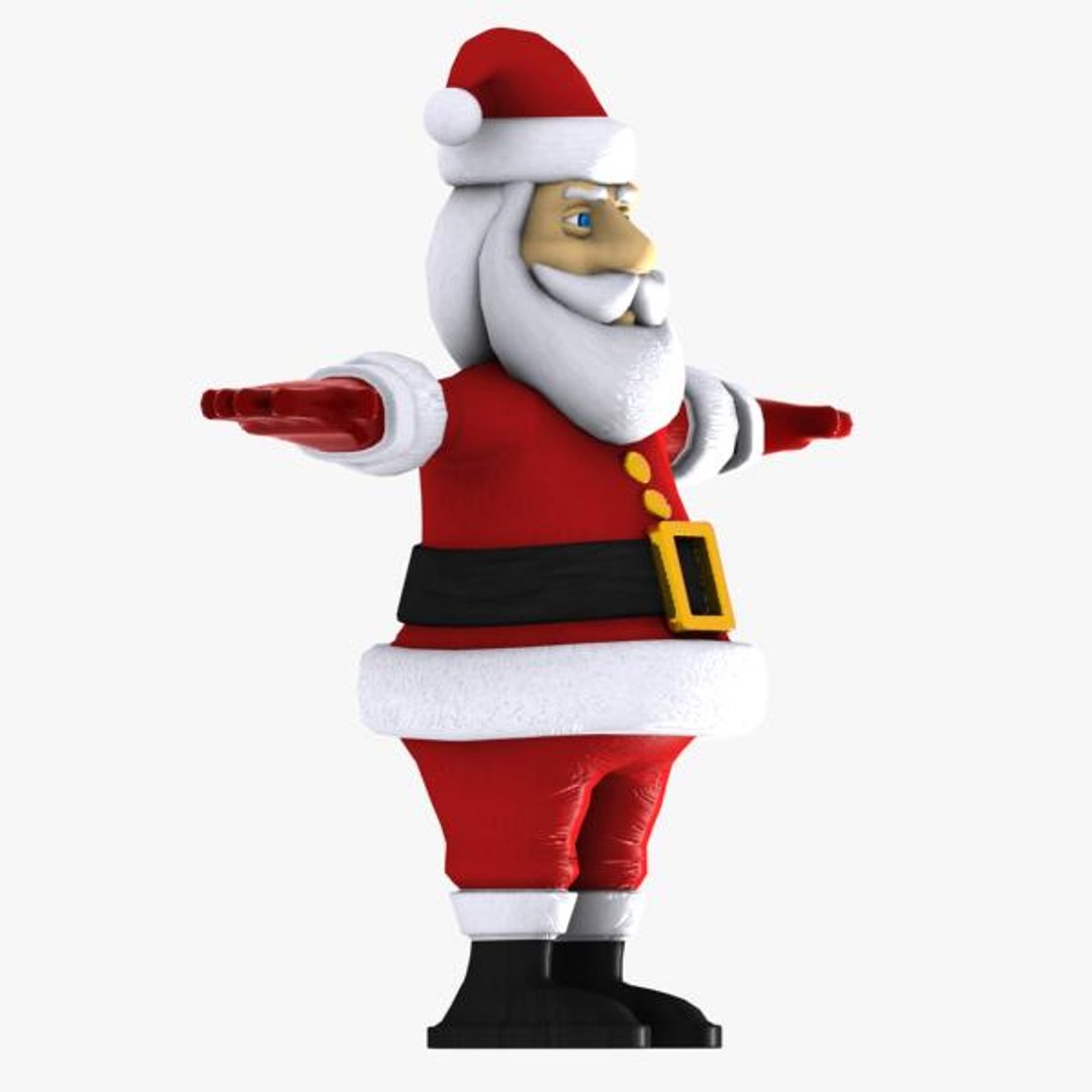 Cartoon Santa Toon 3d Model