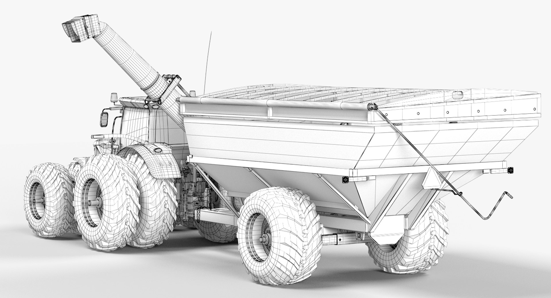 Utility Tractor Grain Cart Model - TurboSquid 1279303