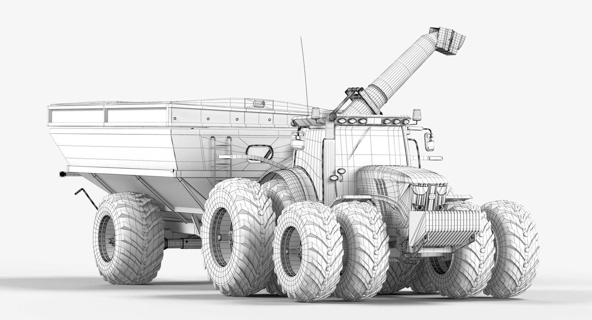 Utility Tractor Grain Cart Model - TurboSquid 1279303